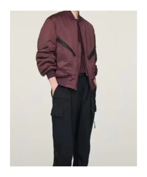 Y3 Oversized Bomber Jacket - Red