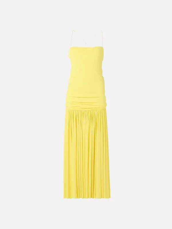 Jacquemus The Abiha Gathered Waist Dress - Yellow