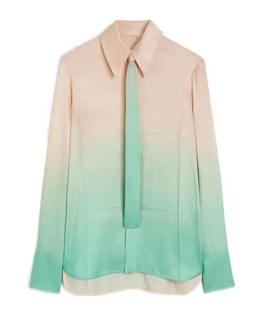 JIL SANDER Wide Pointed Collar Shirt With Tie Detail