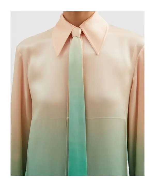 JIL SANDER Wide Pointed Collar Shirt With Tie Detail