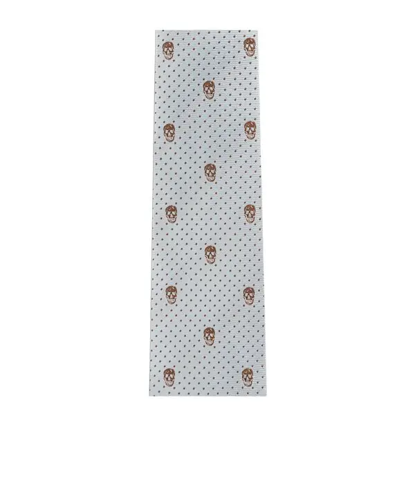 Alexander McQueen Skull-jacquard Pointed-tip Tie