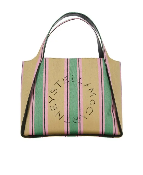 Stella McCartney Striped Tote Bag - Nude