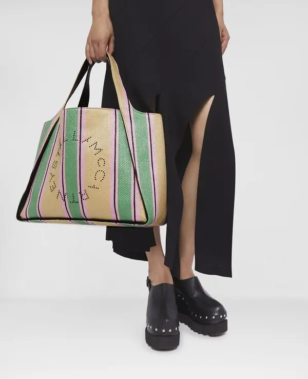 Stella McCartney Striped Tote Bag - Nude