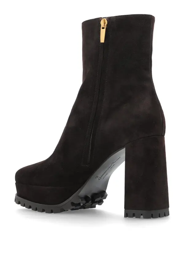 GIANVITO ROSSI Harlem Square Toe Ankle Boots - Brown