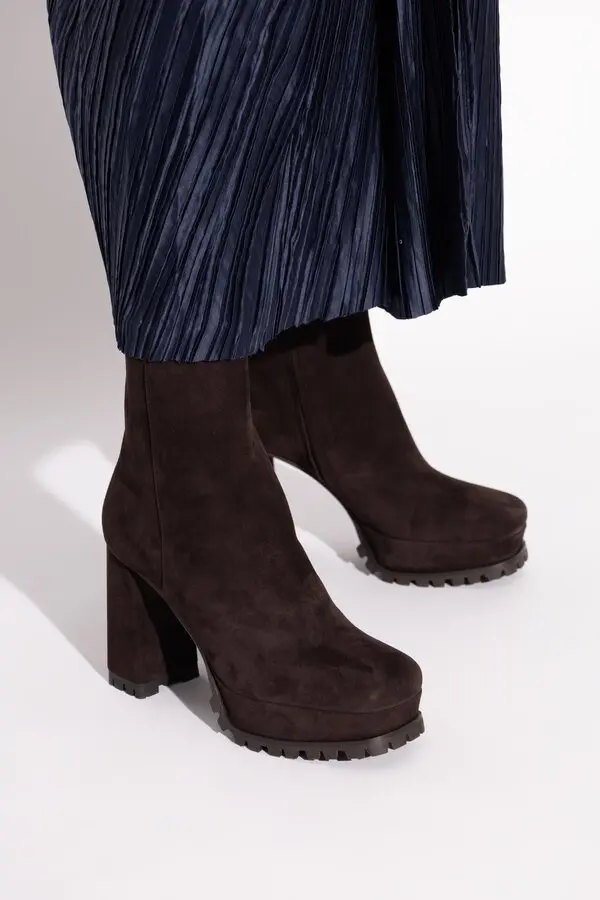 GIANVITO ROSSI Harlem Square Toe Ankle Boots - Brown
