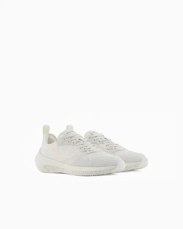 Emporio Armani Round Toe Lace-up Sneakers