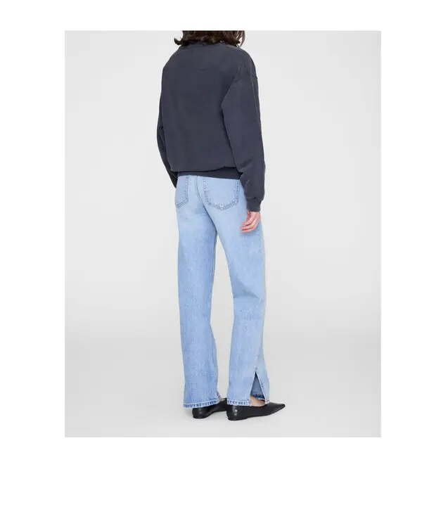 ANINE BING Spencer Sweatshirt - Water-washed Black