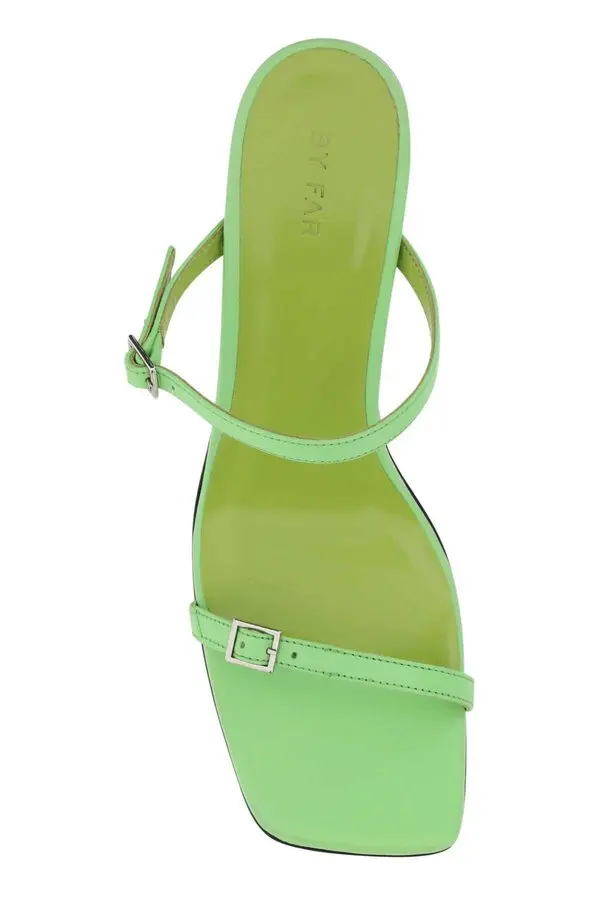 By Far Open Toe Slip-on Sandals With Ankle Buckle