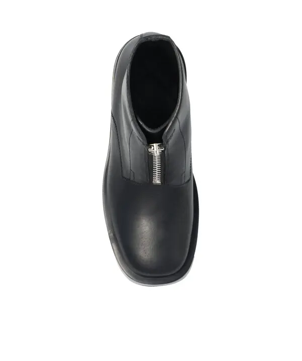 Bottega Veneta Square Toe Chunky Zip Up Boots