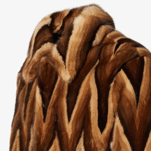 Fendi Chevron Mink Fur Blouson Jacket