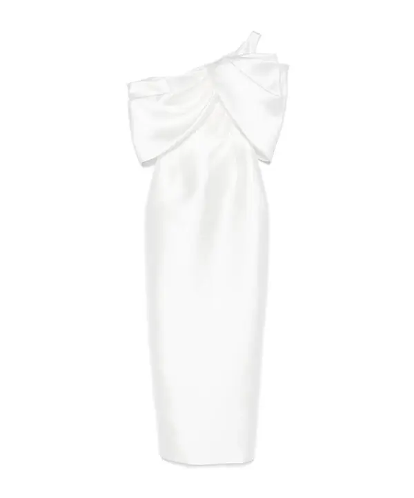 Solace Asymmetric Off-the-shoulder Maxi Dress With Back Slit