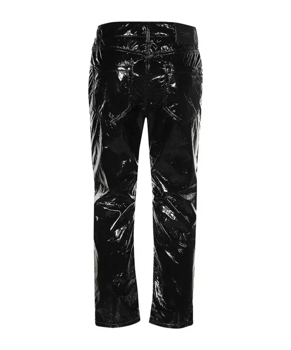 DONDUP Coated Straight-leg Pants - Black