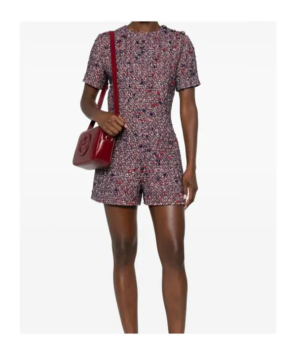 Gucci Buttoned Short Sleeve Playsuit