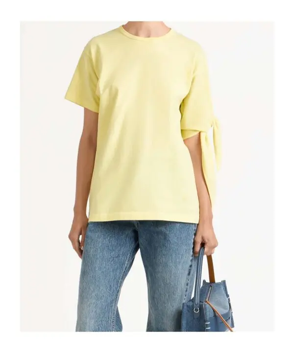 J.W.ANDERSON Short Sleeve T-shirt With Knotted Sleeves
