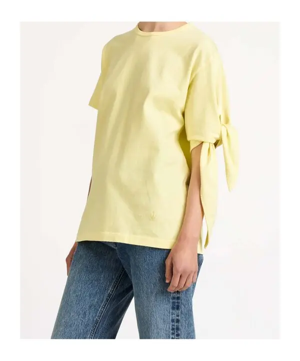 J.W.ANDERSON Short Sleeve T-shirt With Knotted Sleeves