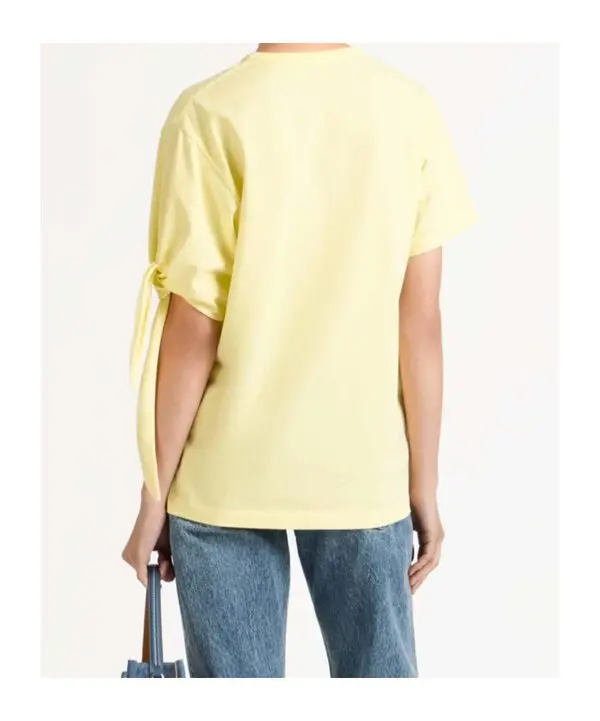 J.W.ANDERSON Short Sleeve T-shirt With Knotted Sleeves