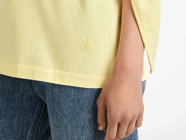 J.W.ANDERSON Short Sleeve T-shirt With Knotted Sleeves