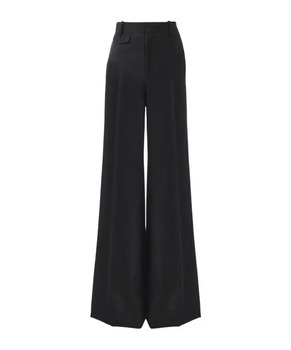 Chloé Pleated Wide-leg Trousers - Black