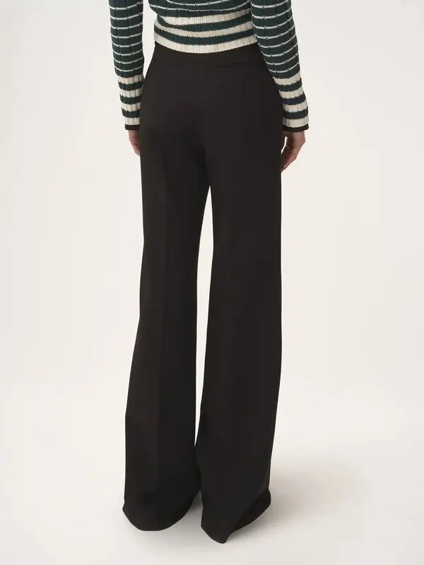 Chloé Pleated Wide-leg Trousers - Black