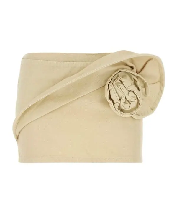 Magda Butrym Floral Patch Mini Skirt - Beige