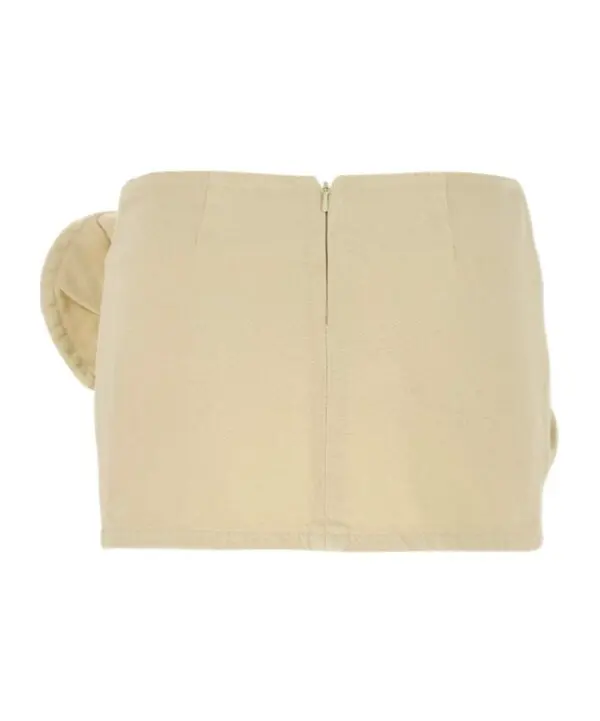 Magda Butrym Floral Patch Mini Skirt - Beige