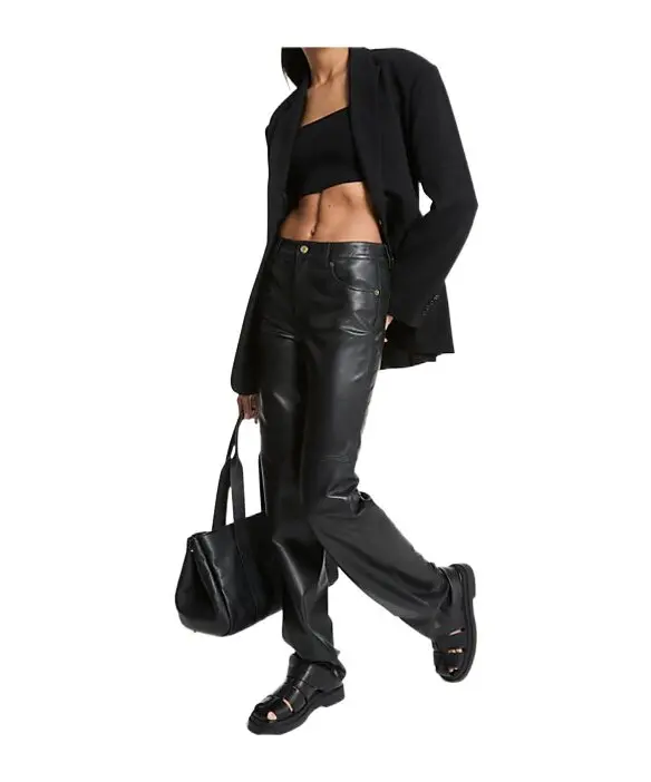 Michael Kors Straight-leg Leather Pants