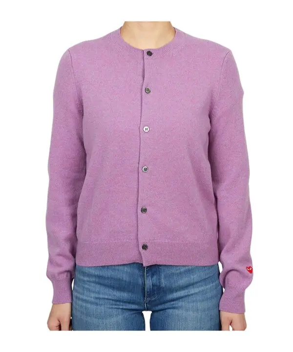 Comme Des Garçons Long-sleeved Knitwear - Purple