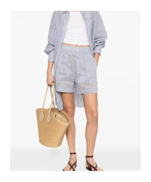 Brunello Cucinelli Striped Elasticated Shorts