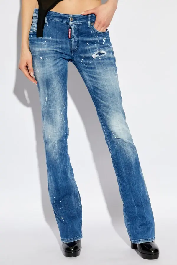 Dsquared2 Distressed Flared Jeans - Blue