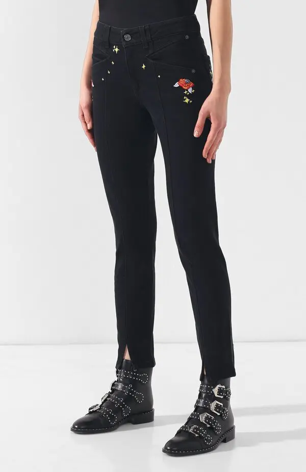 Givenchy Embroidered Nine-quarter Jeans