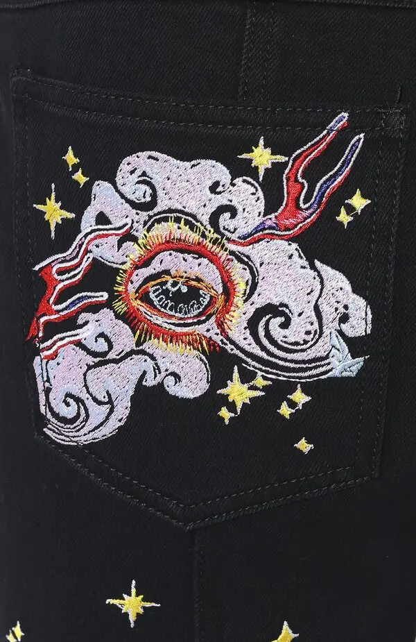 Givenchy Embroidered Nine-quarter Jeans