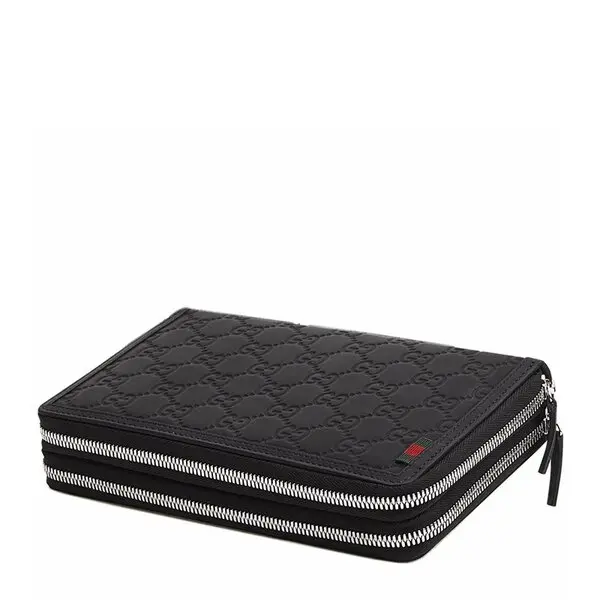 Gucci Double G Embossed Wallet - Black