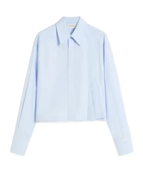 Sportmax Pleated Front Shirt - Avio