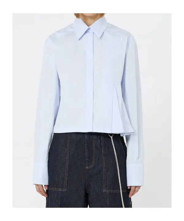 Sportmax Pleated Front Shirt - Avio