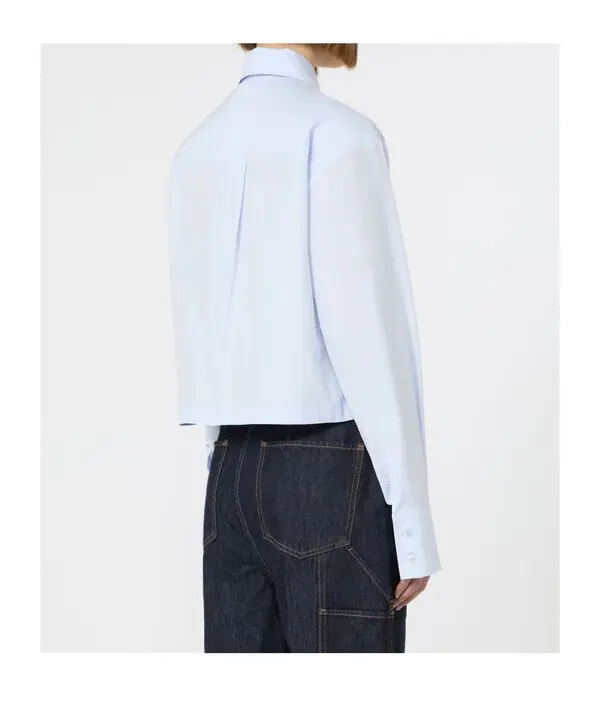 Sportmax Pleated Front Shirt - Avio