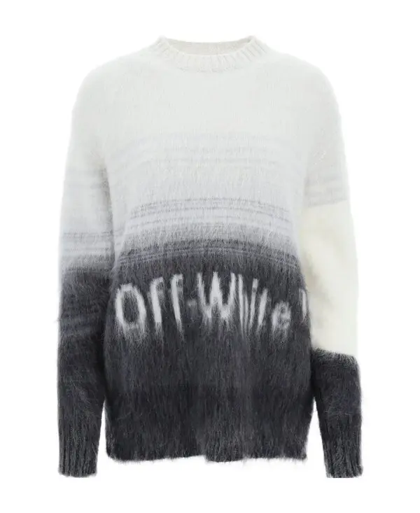 Off-White Logo Print Gradient Jumper