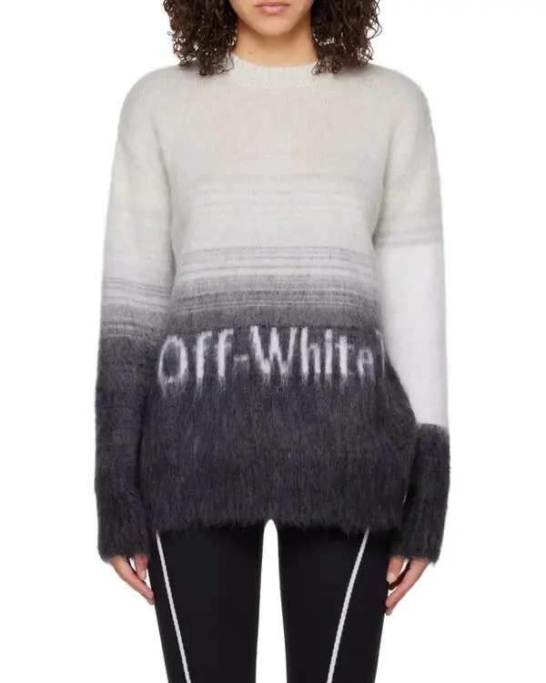 Off-White Logo Print Gradient Jumper