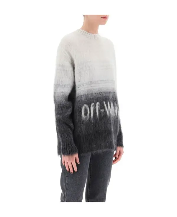 Off-White Logo Print Gradient Jumper