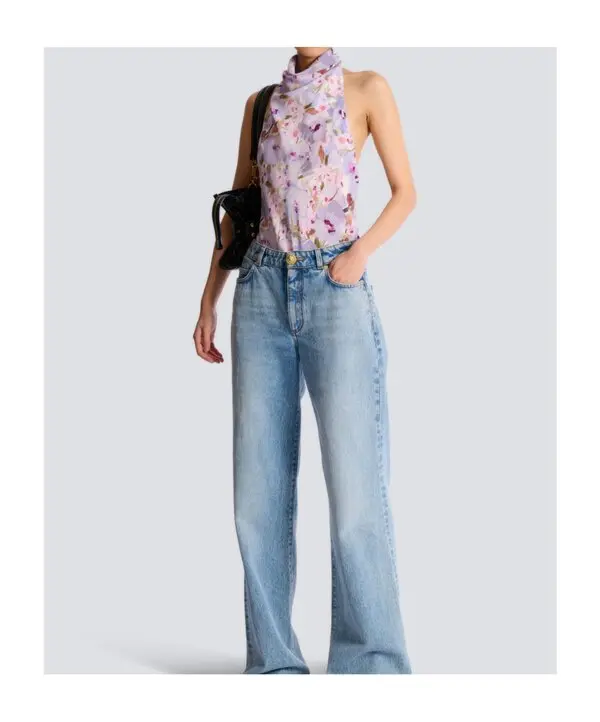 Balmain Floral Halterneck Top