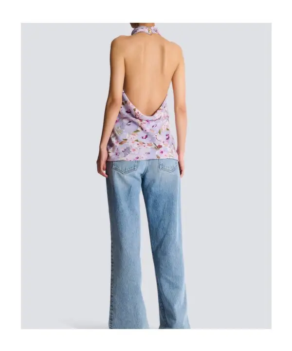 Balmain Floral Halterneck Top