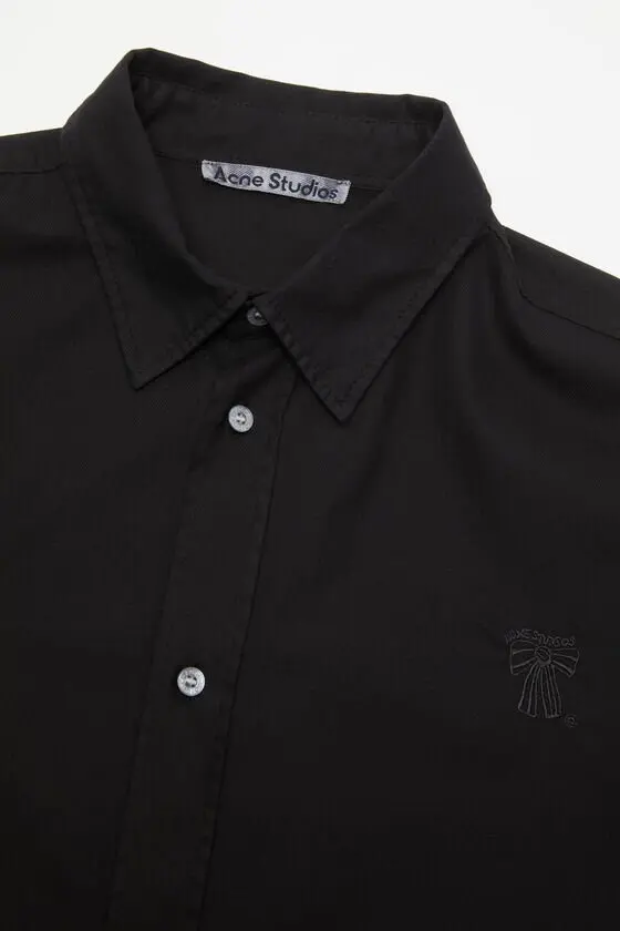 Acne Studios Logo-embroidered Shirt - Black
