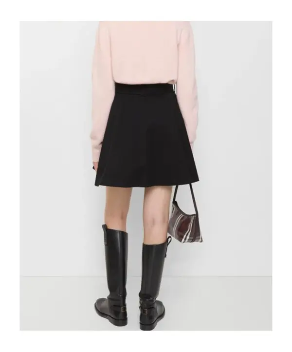 Burberry Gabardine Trench Mini Skirt - Black