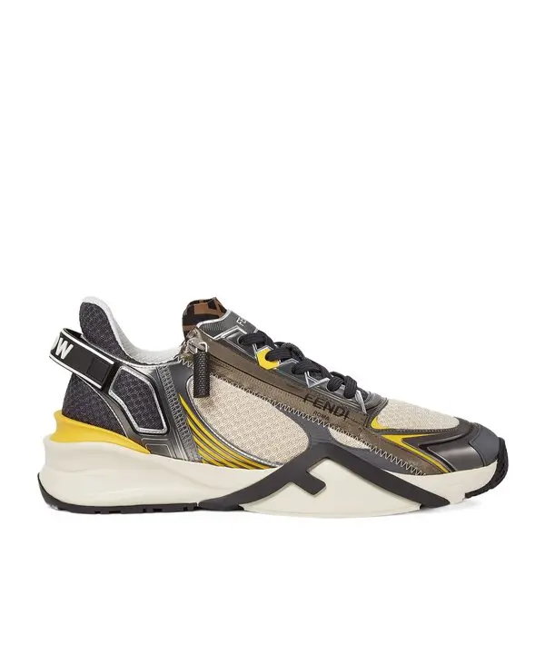 Fendi Flow Lace-up Sneakers - Light Brown