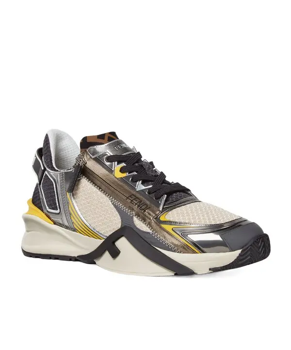 Fendi Flow Lace-up Sneakers - Light Brown