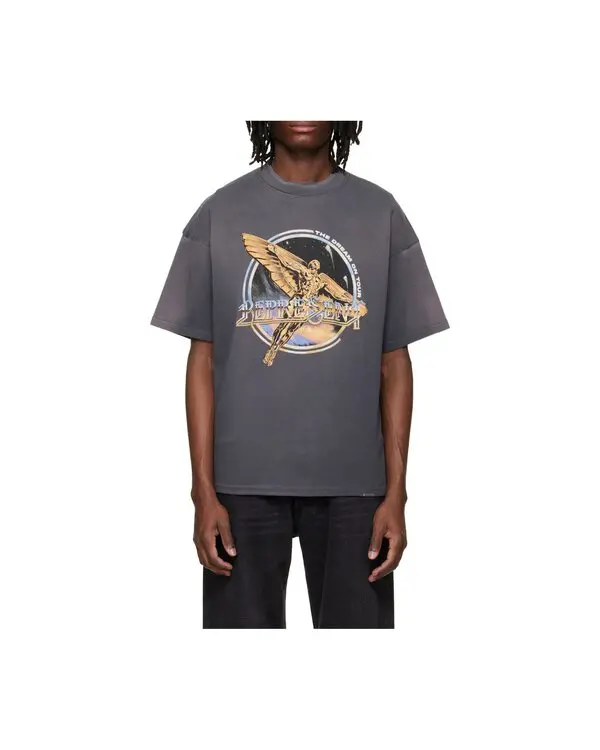 REPRESENT Golden Tour Printed Crewneck T-shirt - Grey
