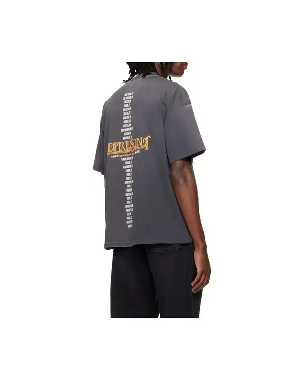 REPRESENT Golden Tour Printed Crewneck T-shirt - Grey
