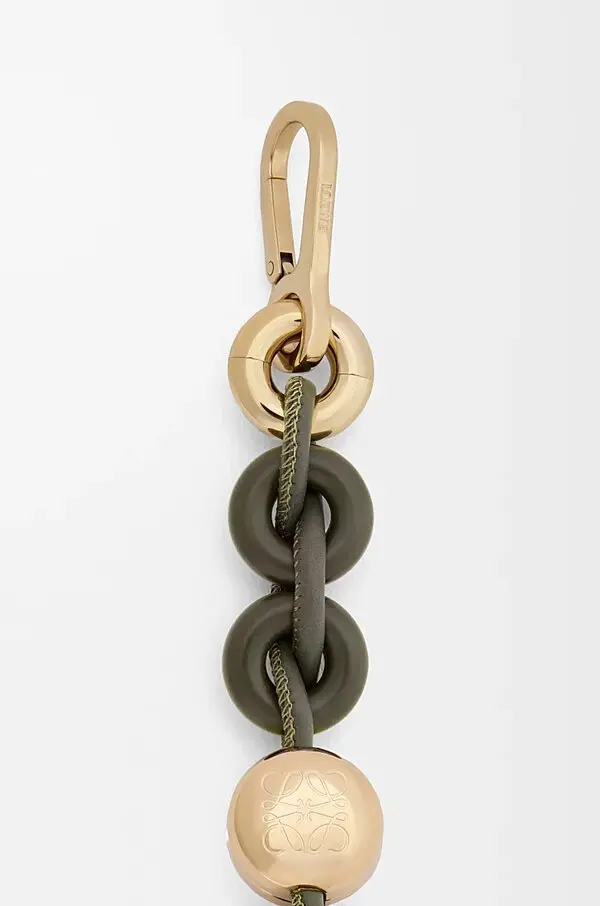 Loewe Donut Chain In Calfskin - Deep Khaki