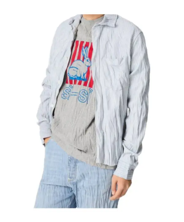 Bottega Veneta Crushed Striped Shirt