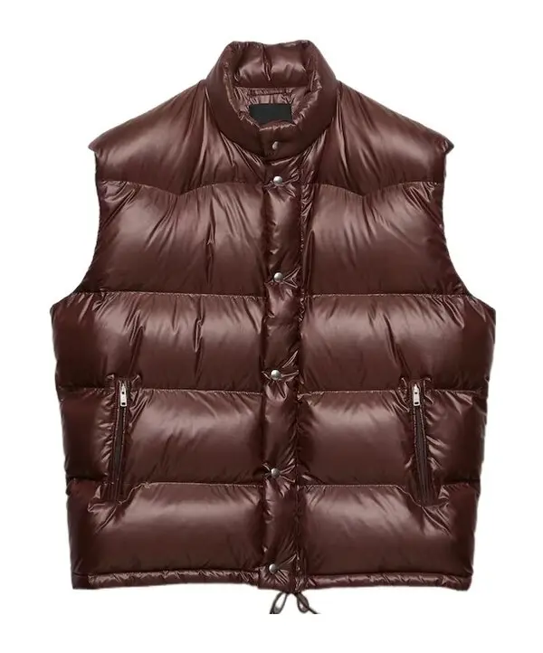 Prada Re-nylon Down Vest - Cocoa Brown