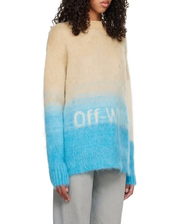 Off-White Helvetia Logo Intarsia-knit Jumper